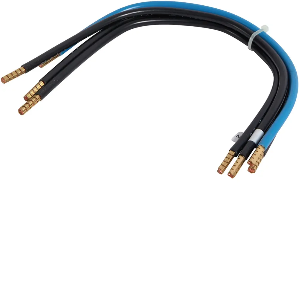 HAGER N81R connecting cables 375/350 mm, L1, l2, L3, N | SW/BL | 4x10mm ...
