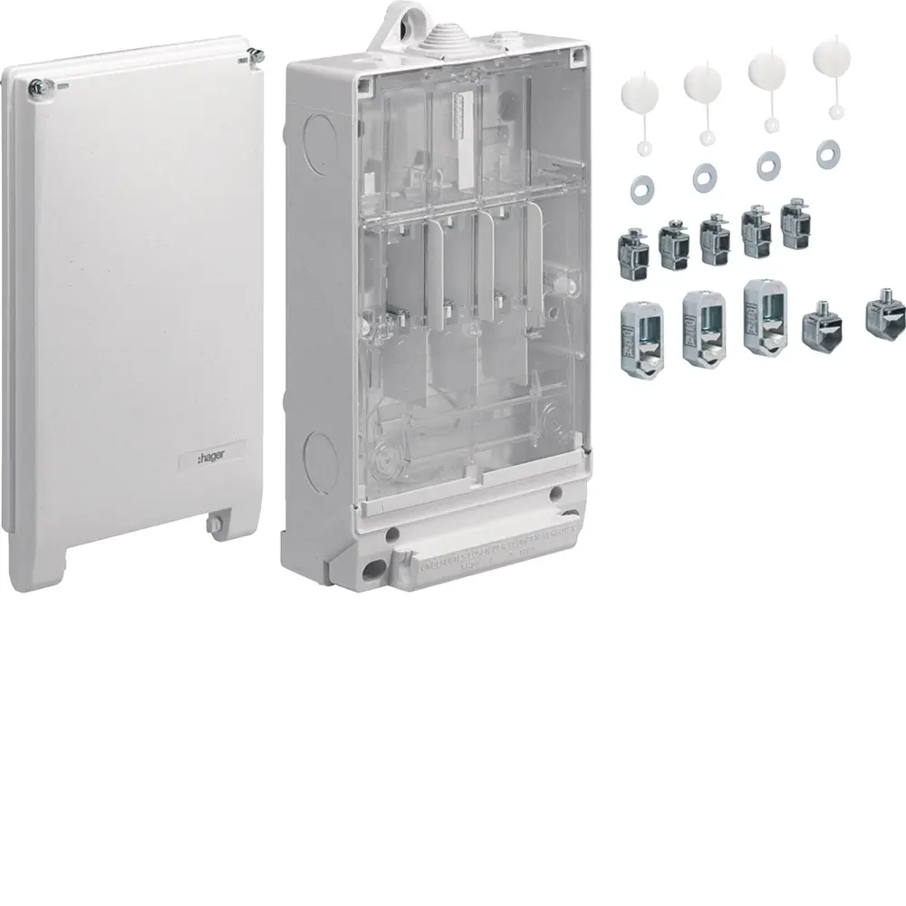 HAGER ZAN434S House connection box KH00 series K4 1x3 NH00 ...