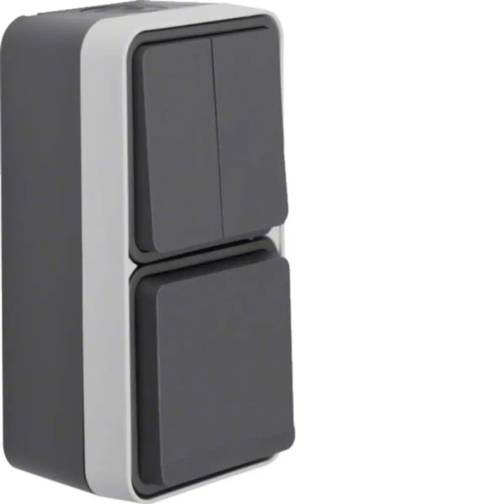 HAGER WNC081 SCHUKO surface-mounted combination IP55 W.1 Serienschalter ...